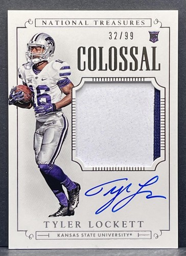 2015 National Treasures Colossal Tyler Lockett RC ROOKIE PATCH AUTO RPA ...