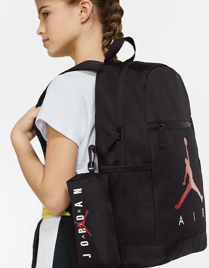 NIKE AIR JORDAN BACKPACK LARGE (BRAND NEW) 2 PC SET BLK | eBay