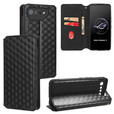 Fashion 3D Magnetic Flip Wallet leather Case For Asus ROG Phone 7 / 7 ...