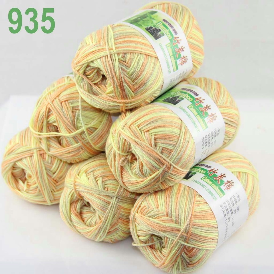 Sale New 6 Ballsx50g Super Soft Bamboo Cotton Baby Hand Knitting ...