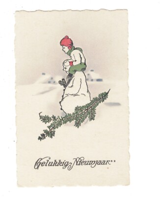 SD3425 EMBOSSED HUMANISED SNOWMAN KID ON SHOULDER NEW YEAR GREETZ.. | eBay