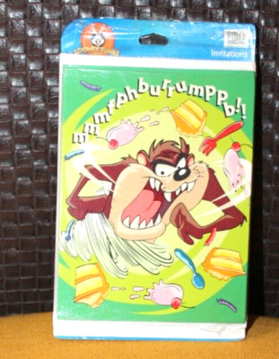 NEW IN PACKAGE LOONEY TUNES TAZ CHOMP 8- INVITATIONS PARTY SUPPLIES | eBay