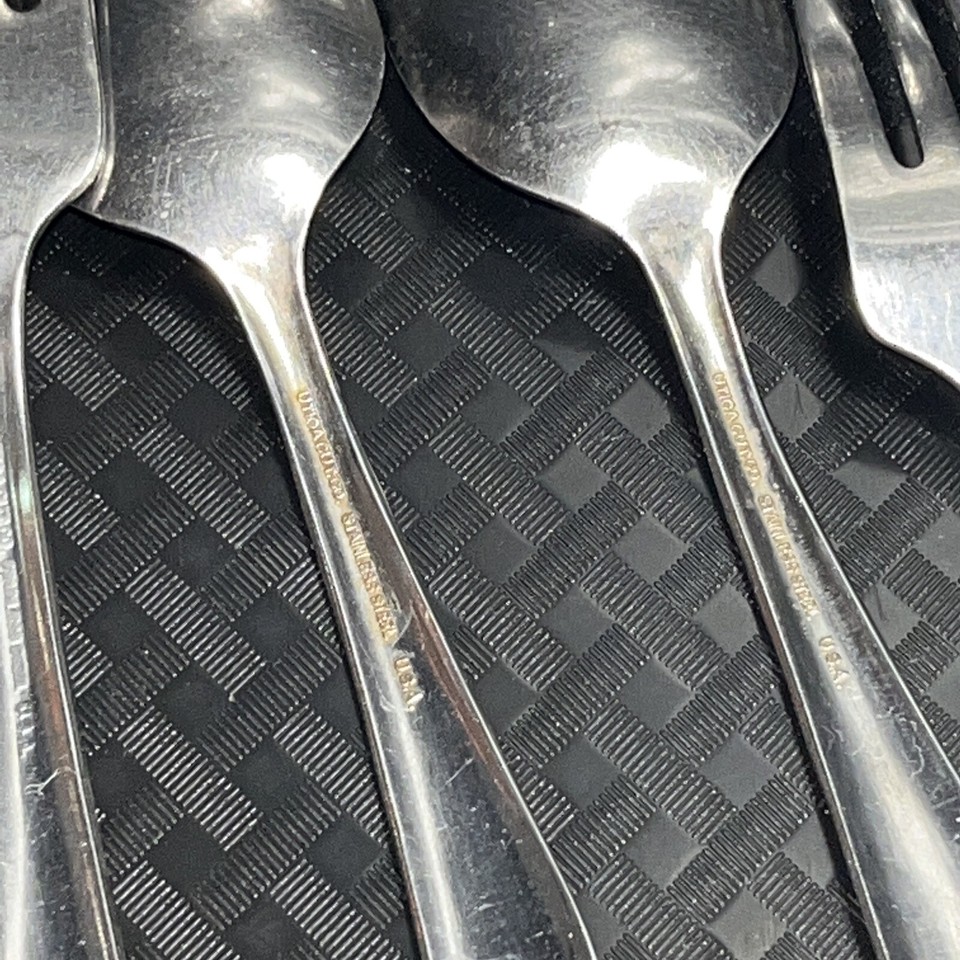 Stainless Flatware USA 11 pc Utica Cutlery Co. 8-Forks, 2 Spoons, 1 ...