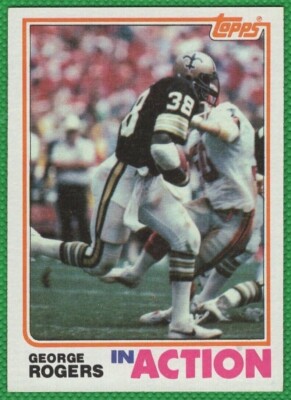 George Rogers - 1982 Topps #411 - New Orleans Saints Football Card - In ...