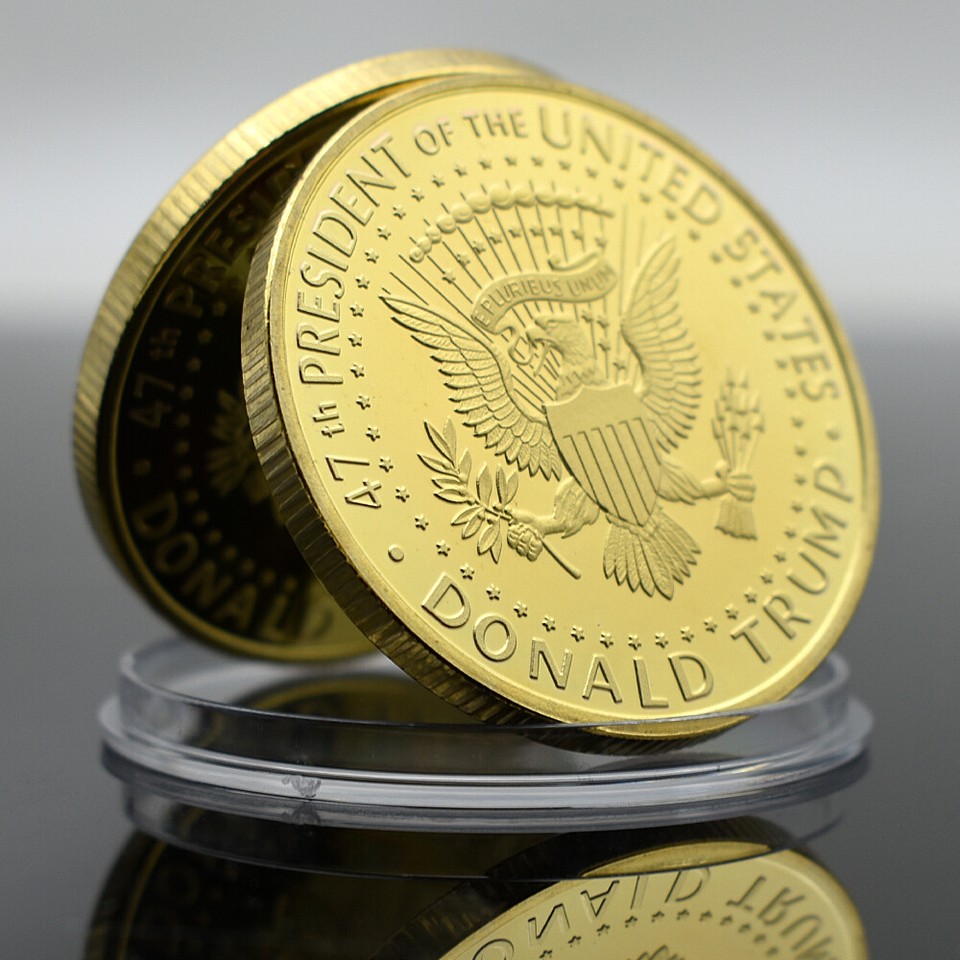 Donald Trump French Fry Commemorative Coin US President Metal Challenge ...