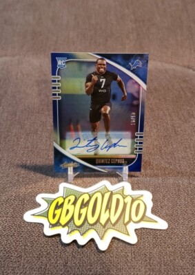 2020 Panini Absolute Signatures Blue Spectrum /50 Quintez Cephus Rookie ...