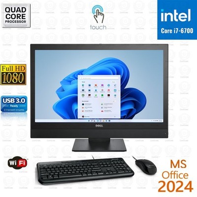 WINDOWS 11 Dell AIO TOUCHSCREEN 24" Computer Core i7 16GB RAM 1TB SSD ...