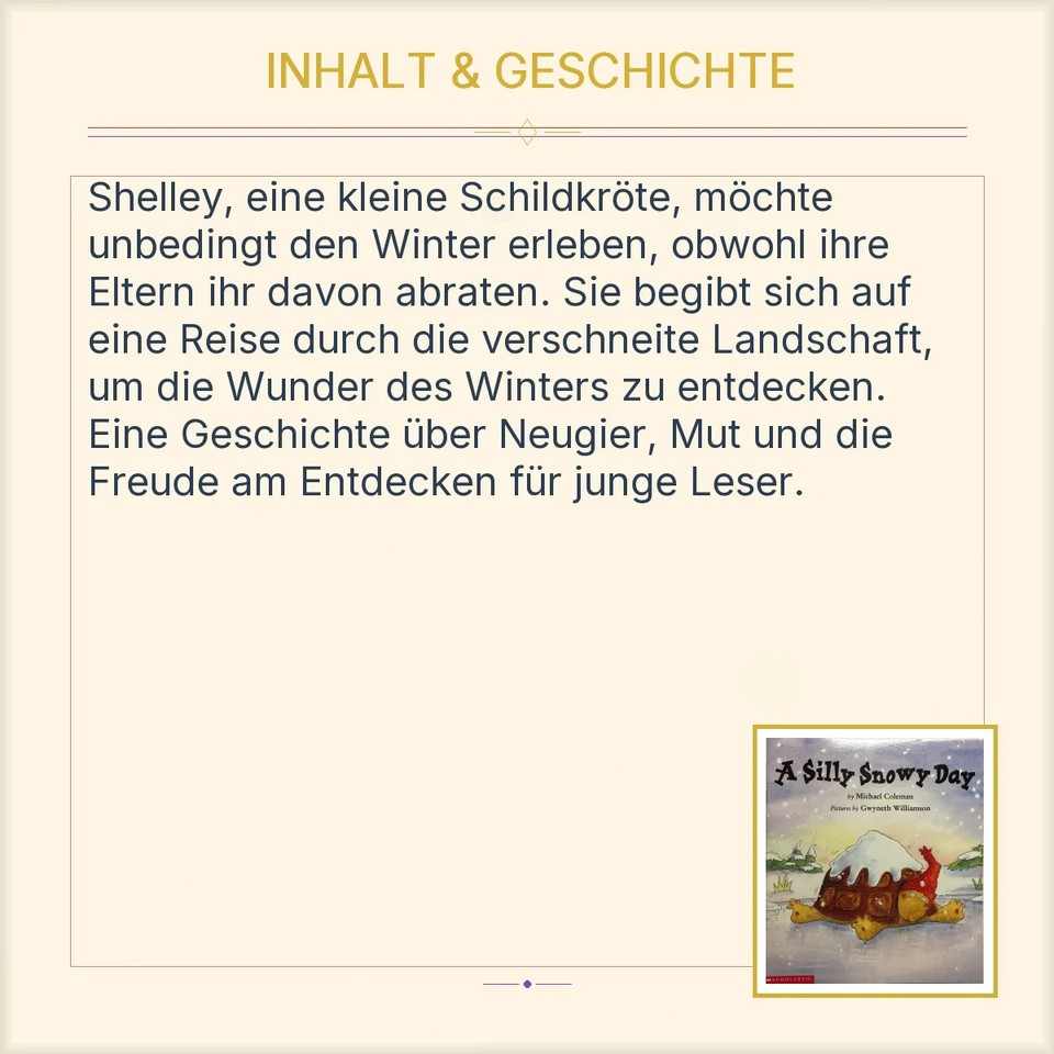 Michael Coleman - A Silly Snowy Day : Livre Enfant Tortue | eBay