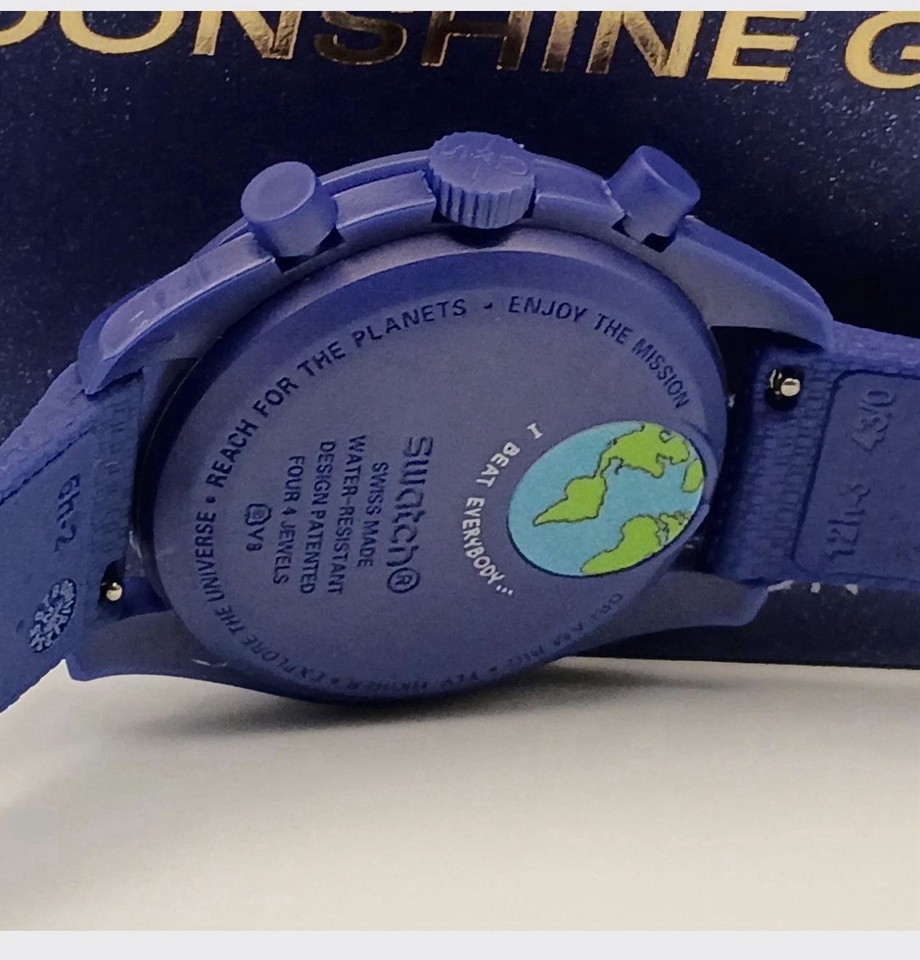 Swatch Omega Moonswatch Mission to Earthphase Moonshine Gold Beaver ...