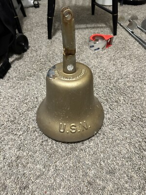 US Navy WW2 Era Cast Iron Ship Quarter Deck Bell | eBay