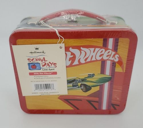 1997 Hallmark Hot Wheels School Days Lunch Box Mint Sealed Numbered 5E ...