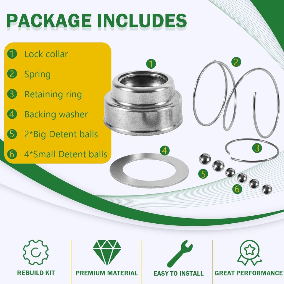 For John Deere Drive Shaft Lock Rebuild Kit Equipment Lock Kit AM133973 ...