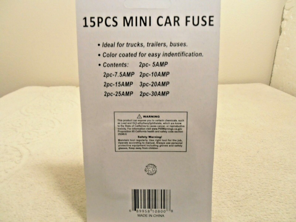 15 PC. FUSE SET MINI ASSORTED FUSE SET , ATM cars , trucks , suv | eBay