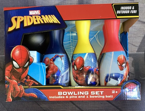Spiderman Bowling Set, Favorite Marvel Character webbing across 6 pins ...
