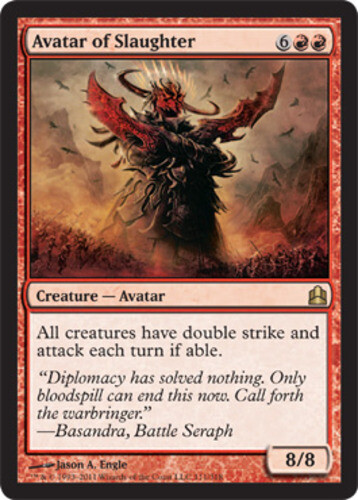 Slightly Played, English - 4 x MTG Avatar of Slaughter Commander 2011 ...