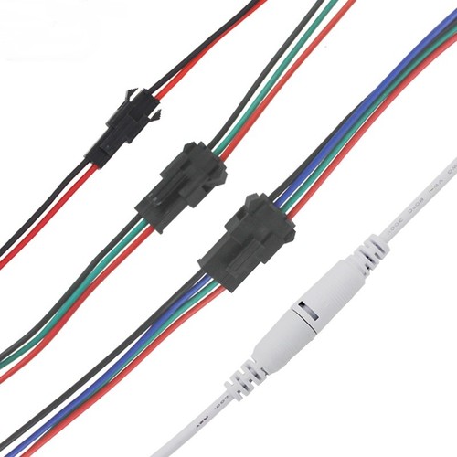 JST SM 2Pin 3Pin 4Pin DC Quick Connector Wire Power Supply Wiring Male ...