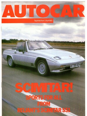 Reliant Scimitar SS1 1600 Road Test 1985-86 UK Market Sales Brochure ...