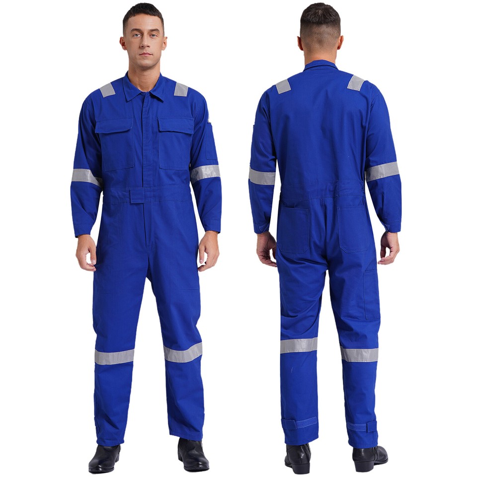 Mens Coveralls Jumpsuit Work Overalls One-piece Dustproof Dungarees ...