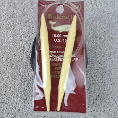 Boye BALENE II CIRCULAR KNITTING NEEDLES 10.0 mm 29 Inch Size 15 75cm ...