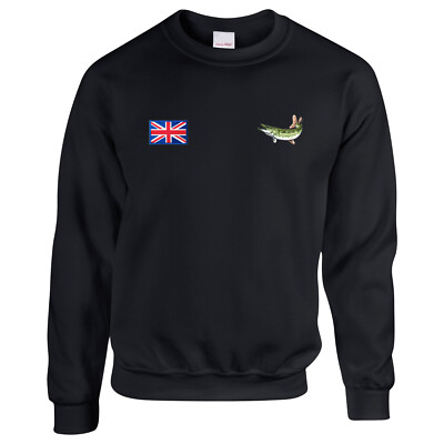 British Pikers Embroidered Ultimate Pike Fishing Sweatshirt - Warm and ...