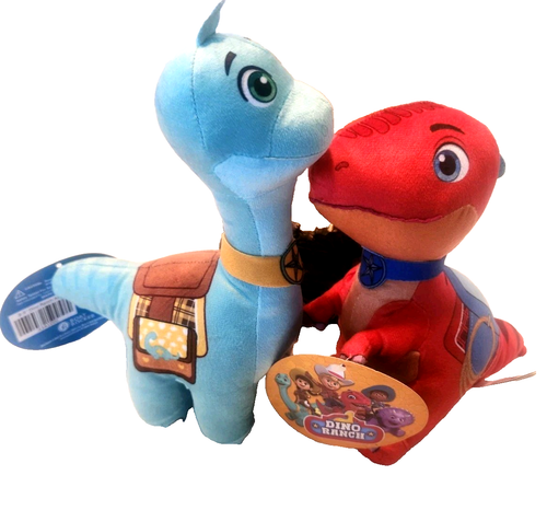 Dino Ranch Dinosaur Stuffed Animals, Blitz and Clover. New Plush ...