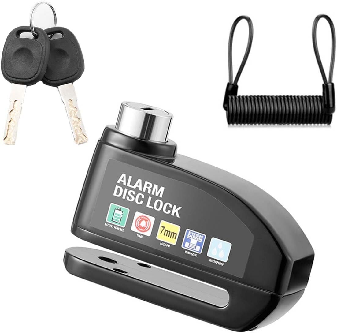 Disc Brake Lock Motorcycle Alarm Sound Anti-Theft Bike Motorcycle Wheel ...