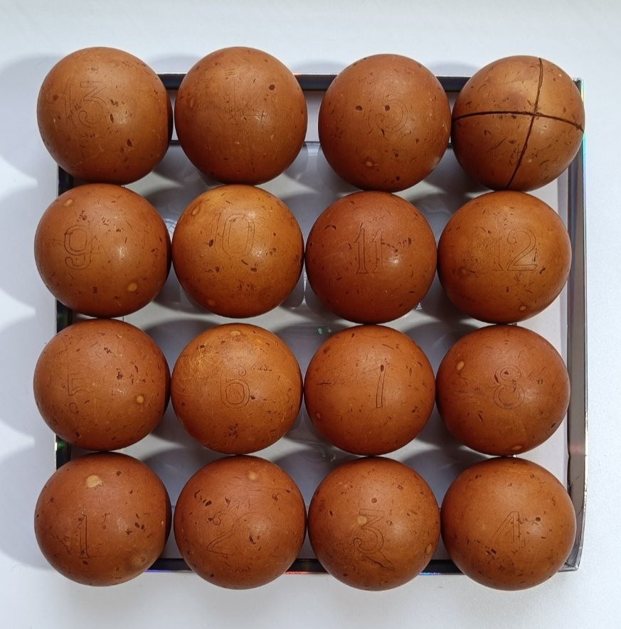FULL Set of 16 Rare Vintage Soviet Russian Billiard Balls USSR 59.0mm ...
