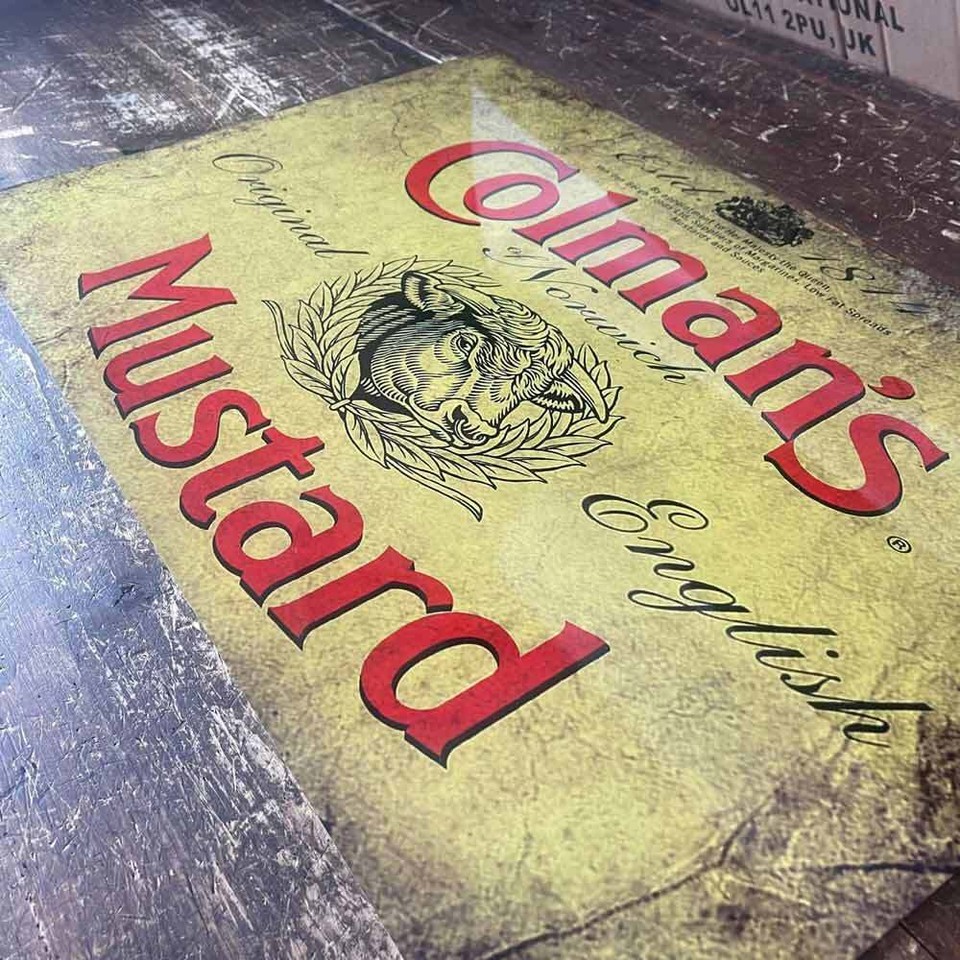 Replica Vintage Metal Colman's Mustard Sign | eBay UK