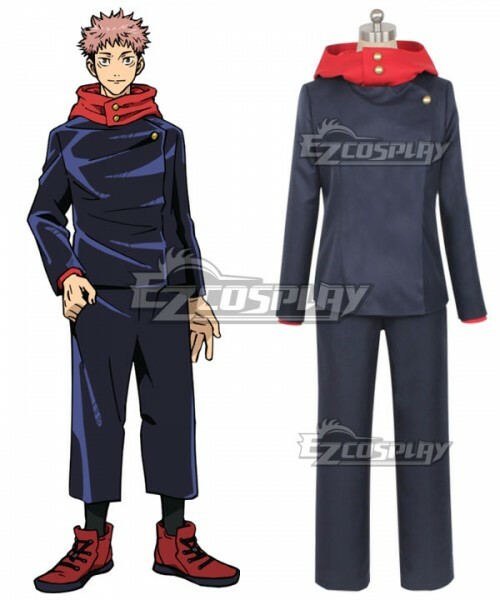 Jujutsu Kaisen Sorcery Fight Yuji Itadori Blue Uniform Outfit Cosplay ...