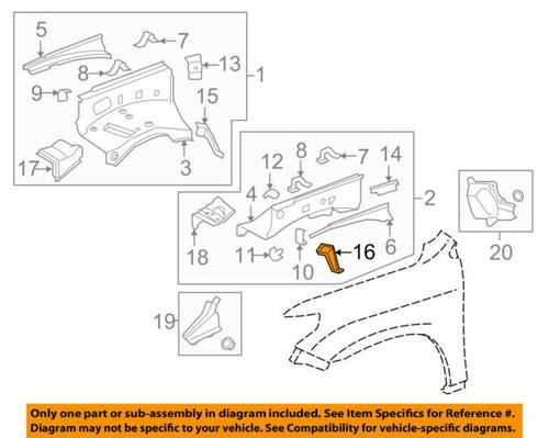 55134-60050 Toyota Plate, front fender apron set, lower lh 5513460050 ...