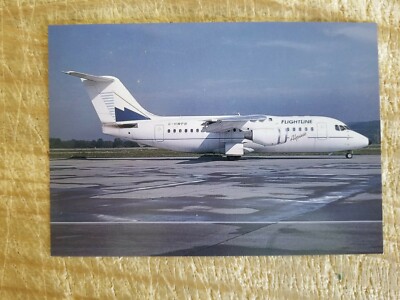 ALPINE FLIGHTLINE BAE 146-200 AT ZURICH.VTG AIRCRAFT UNUSED POSTCARD ...