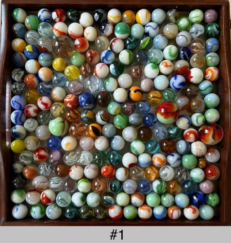 Vintage Marbles Lot - Peltier, Akro, Vitro, Marble King, Clay, Alley ...