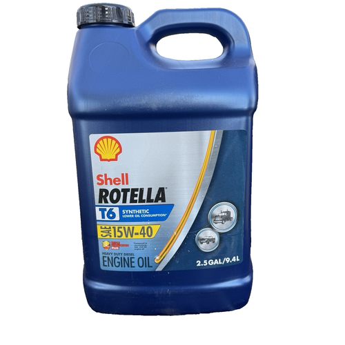 (1) 2.5 GALLON 15W-40 Shell Rotella T6 Full Synthetic Diesel Engine Oil ...