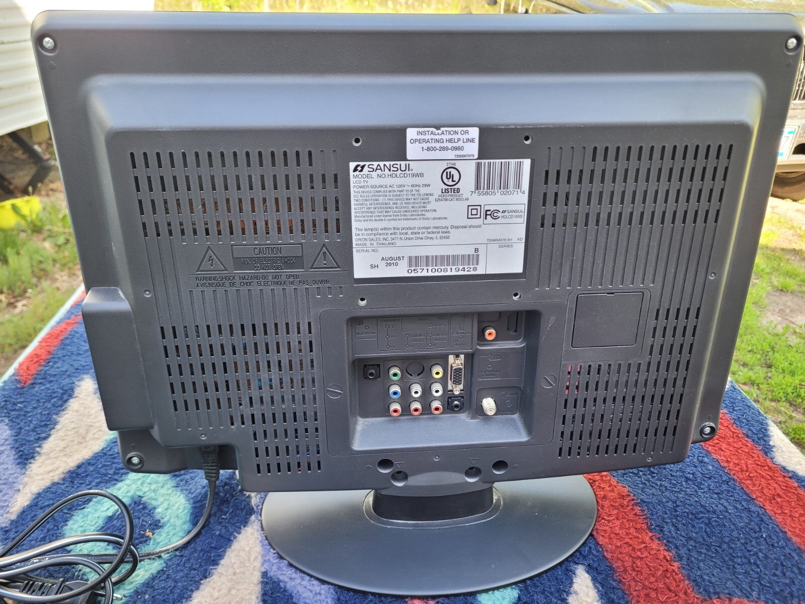 Sansui HDLCD19WB 19" 720p HD LCD Television for sale online | eBay