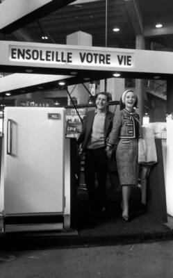 Roger Coggio Pascale Audret at the Salon des Arts Menagers- 1963 Old ...