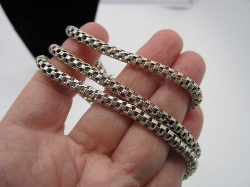 Estate Vintage Sterling Silver 23 Inch Long 36.4 Gram Thick Rope Chain ...