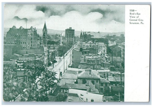 Scranton Pennsylvania Postcard Birds Eye View Central City c1905 ...