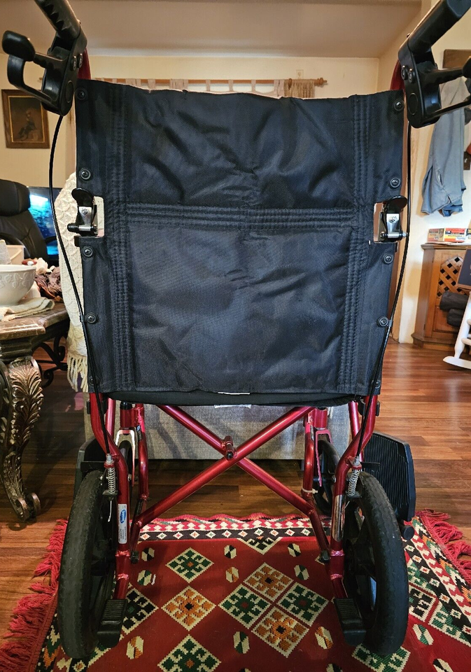 INVACARE LIGHTWEIGHT TRANSPORTER CHAIR WITH BRAKES AND CUSHION SEAT | eBay