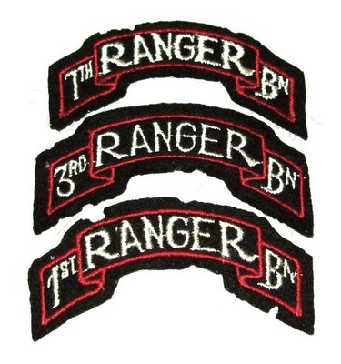 ORIGINAL EMBROIDERED WOOL WW2 1st, 3rd & 7th RANGER BATTALION SCROLL ...