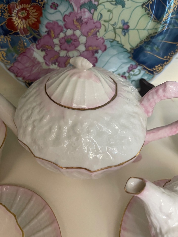 NEW Belleek Ireland NEPTUNE Tea set 9 pieces | eBay