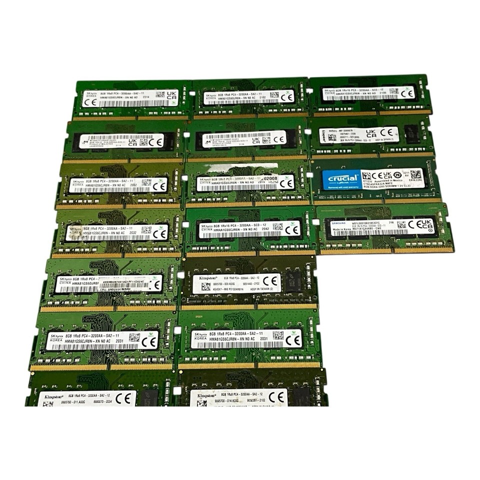 8GB Laptop Memory DDR4 RAM Mixed Speeds And Brands Lot 20 Used | eBay