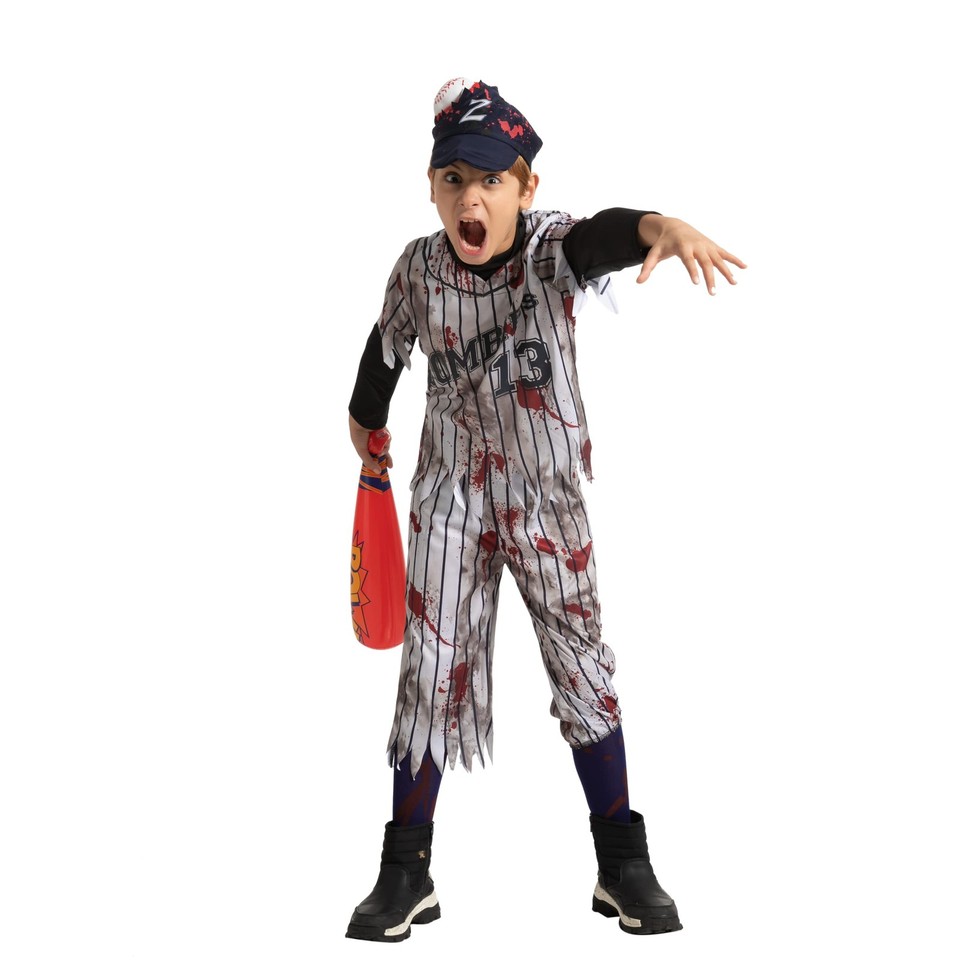 Zombie Baseball Player Costumes for Boys, Scary Halloween Costume for ...