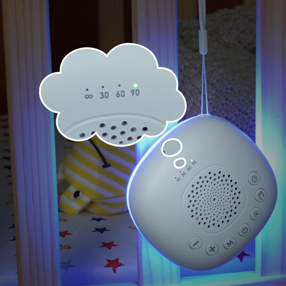 20 Sounds White Noise Machine Natural Rain Sound Therapy Sleeping Aid w ...