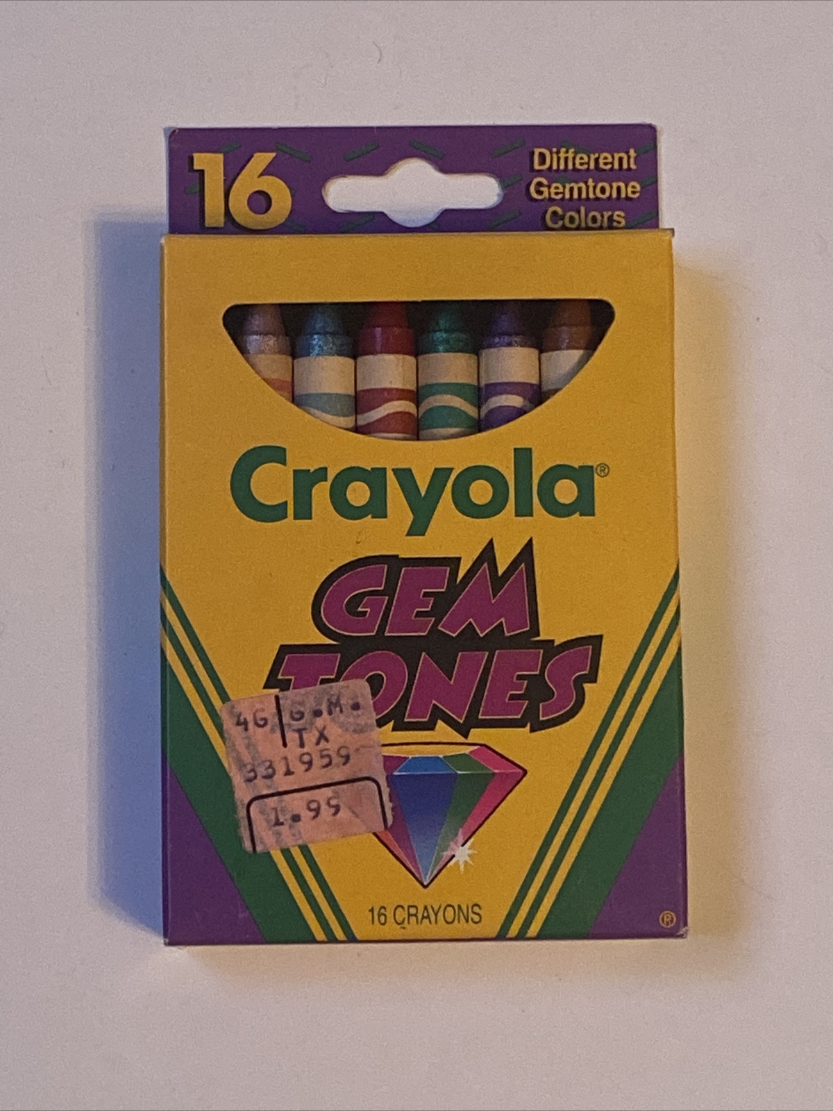 Vintage 1994 Crayola Gem Tones Crayons 16 Count Retired Discontinued ...