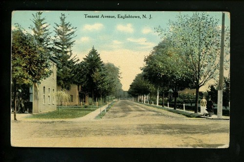 New Jersey NJ postcard Englishtown, Monmouth County, Tennent Avenue ...