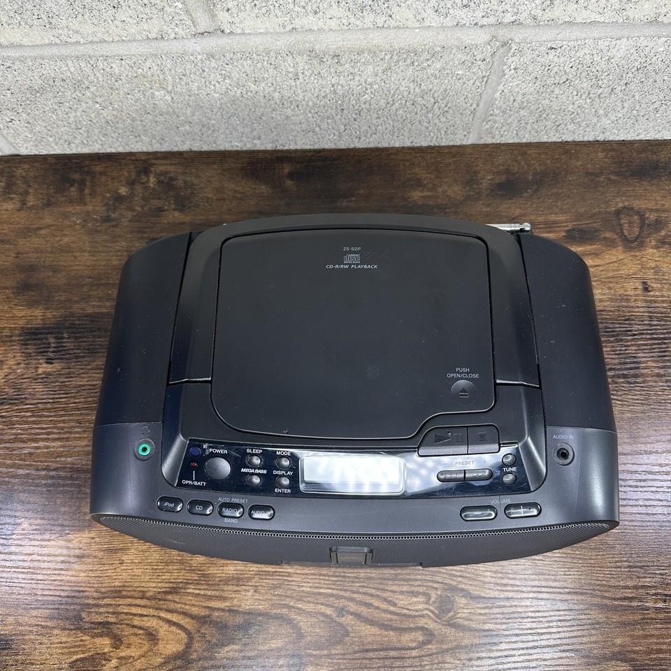 Sony ZS-S2iP CD-Player AM-FM Radio iPod Dock Stereo Boombox CD-R RW ...