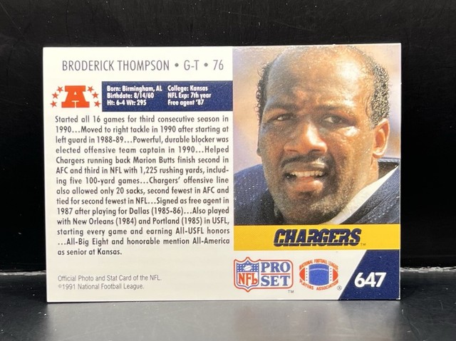 1991 Pro Set - #647 Broderick Thompson for sale online | eBay