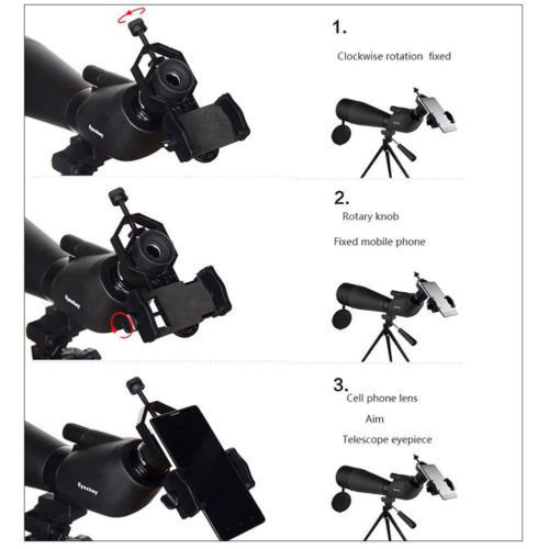 Cell Phones Camera Adapter Telescope Binocular Holder Spotting Rifle ...