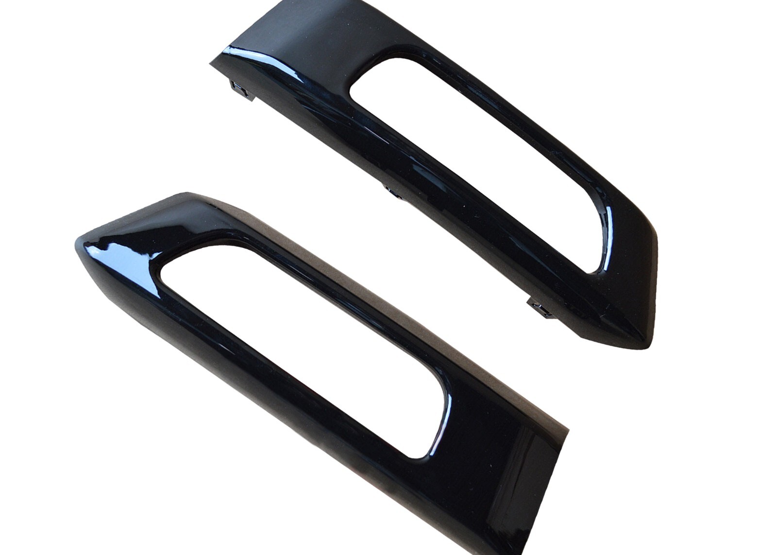 GLOSS BLACK FRONT BUMPER SPOT FOG LAMP SURROUND COVER FOR RANGE ROVER ...