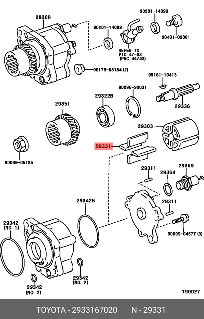 Genuine OE blade vacuum pump a 2933167020 for TOYOTA 29331-67020 online ...